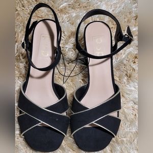 pop | Shoes | Pop Womens Black Heeled Pumps Sandals | Poshmark